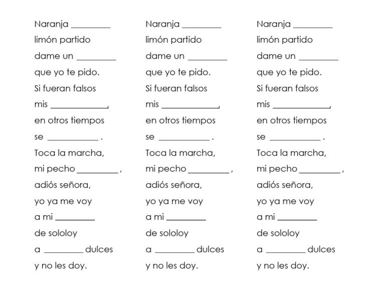 Naranja Dulce - Letra | PDF