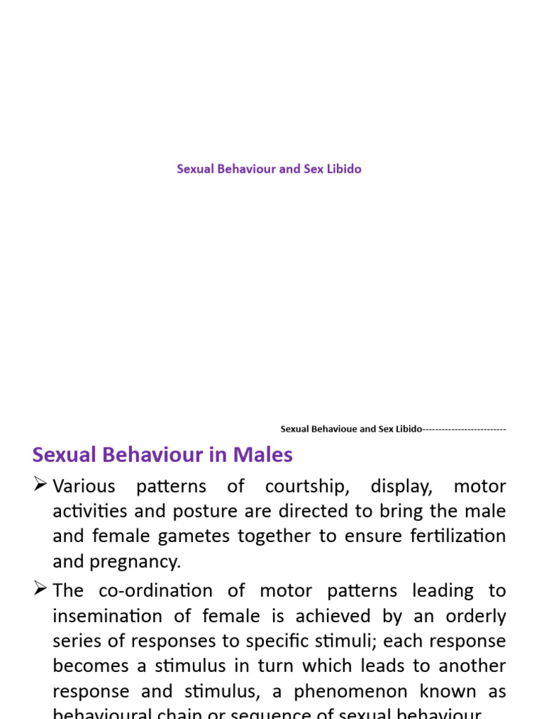 03 Sexual Behavioue And Sex Libido Pdf