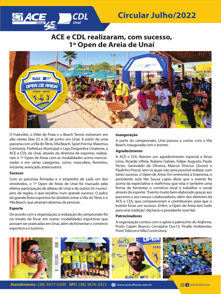 Acel CDL Unai - Base para Circular - Julho 2022 | PDF