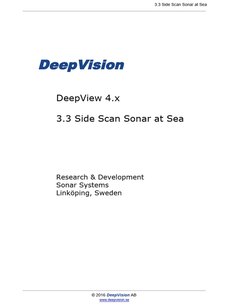 3.3 DeepView SideScanSonaratSea | PDF