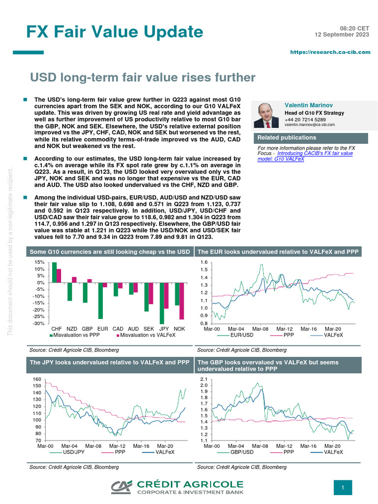 USD Long-Term Fair Value Rises Further | PDF | Securities (Finance ...