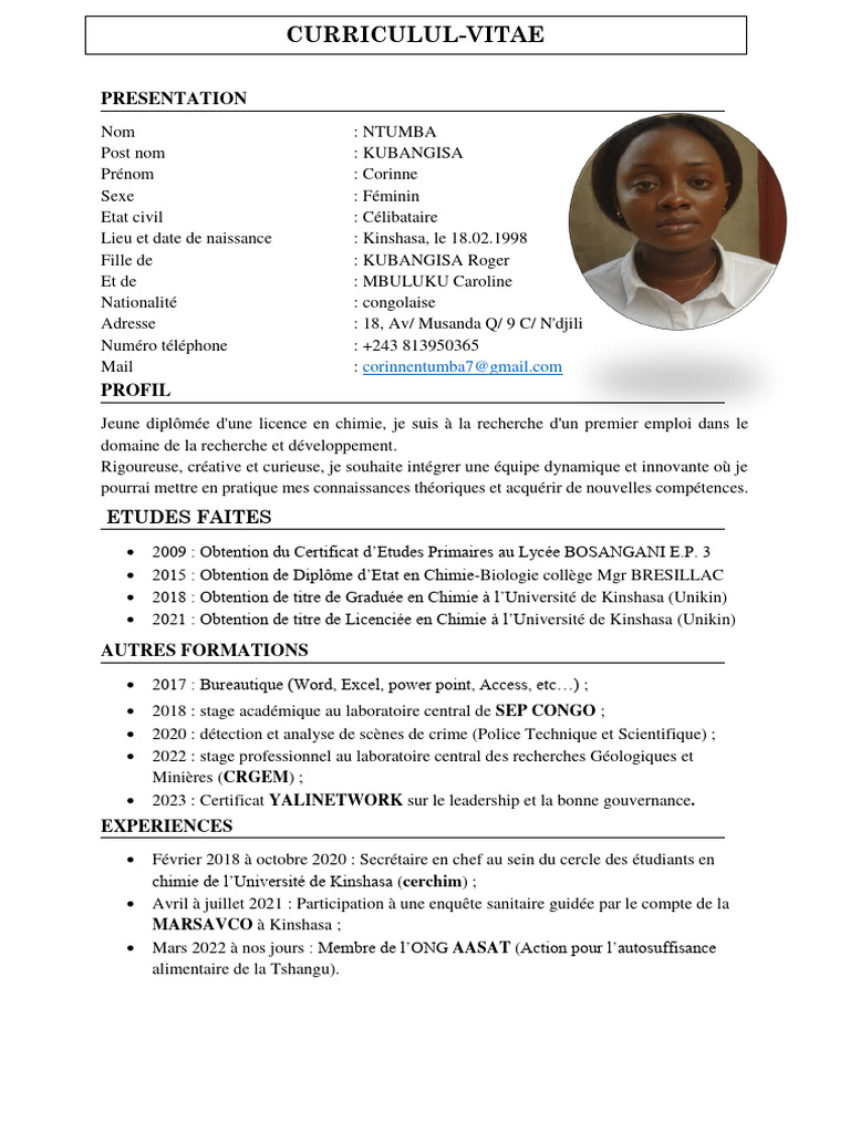 CV Corinne IMA | PDF
