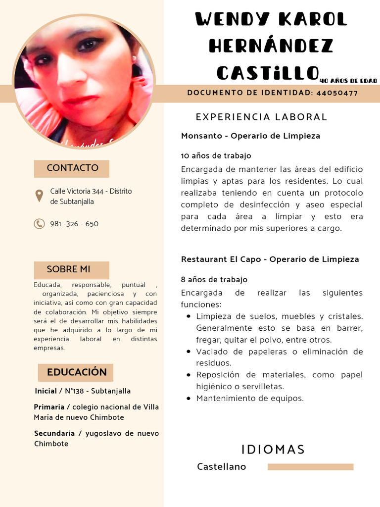 Curriculum CV Resume Academico Minimalista Profesional Simple Blanco | PDF