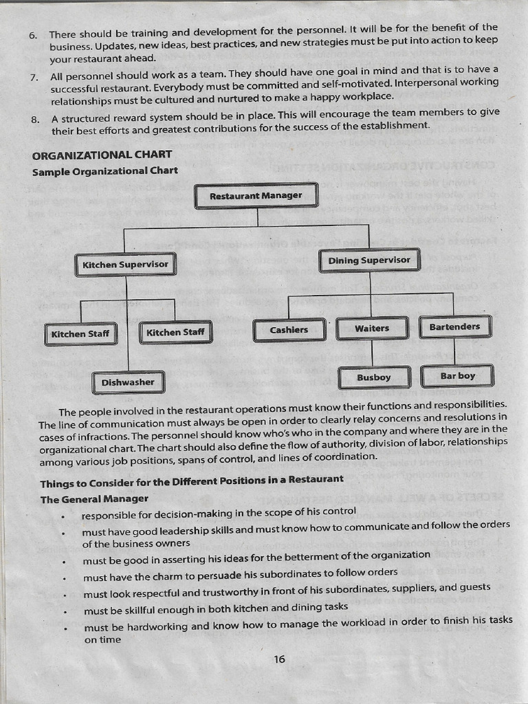 General Manager Functions Chart | PDF