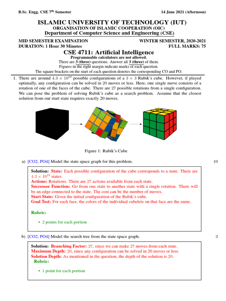 Cse4711 Mid Solution | PDF