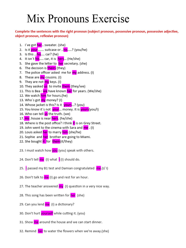mixed pronouns1 | PDF