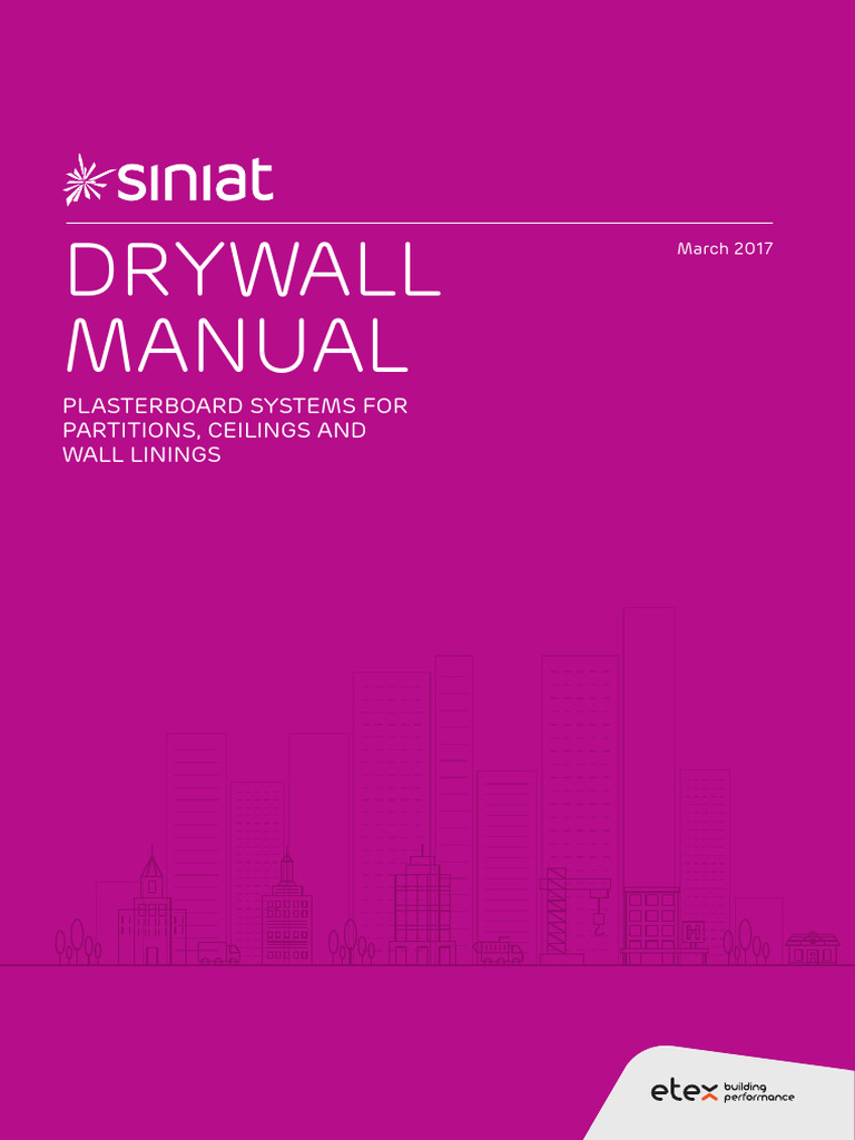 Siniat Drywall Manual 2017 Edition | PDF