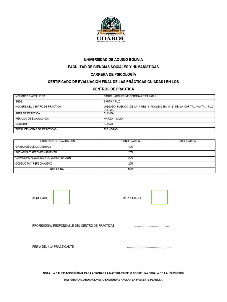 Formato de Planilla de Practicas Guiadas I y II | PDF