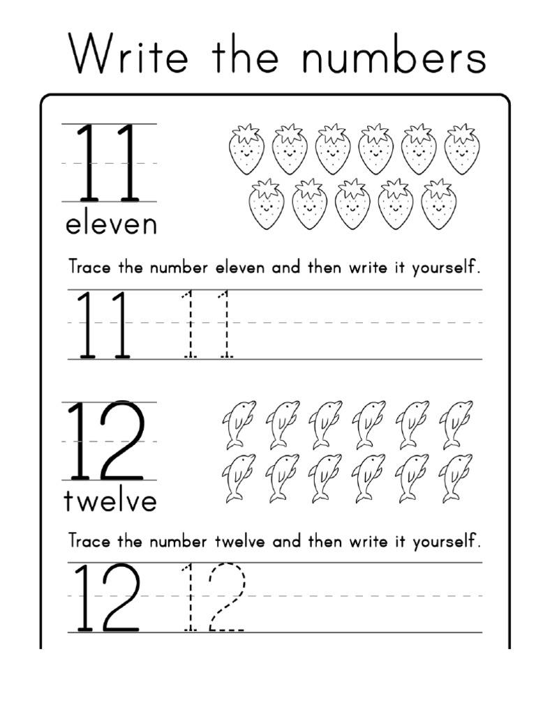 Numbers 11-20 Worksheets | PDF