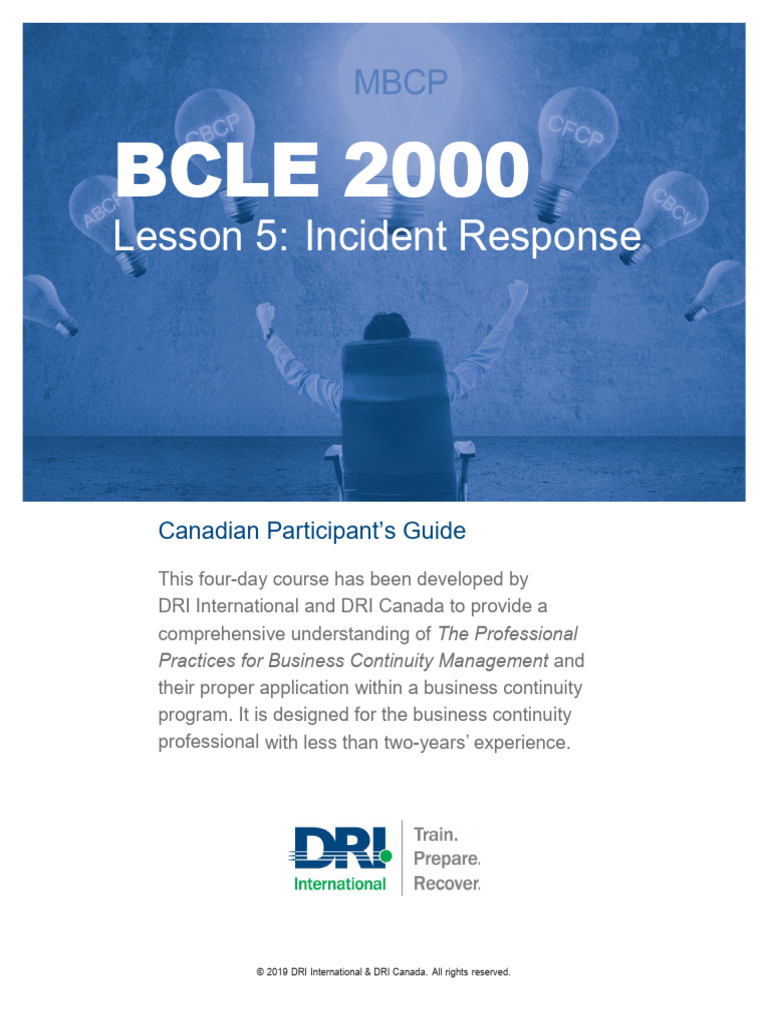 BCLE 2000C PG 05 Jan2019 | PDF | Emergency Management | Emergency
