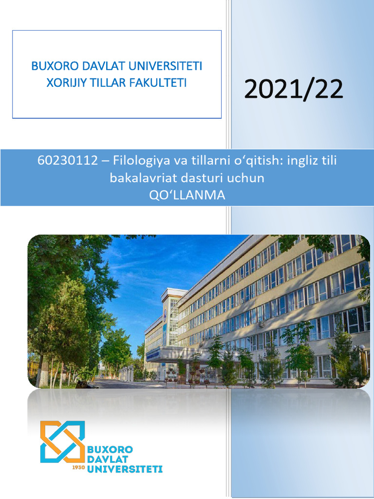 Filologiya Va Tillarni O'qitish - Ingliz Tili | PDF