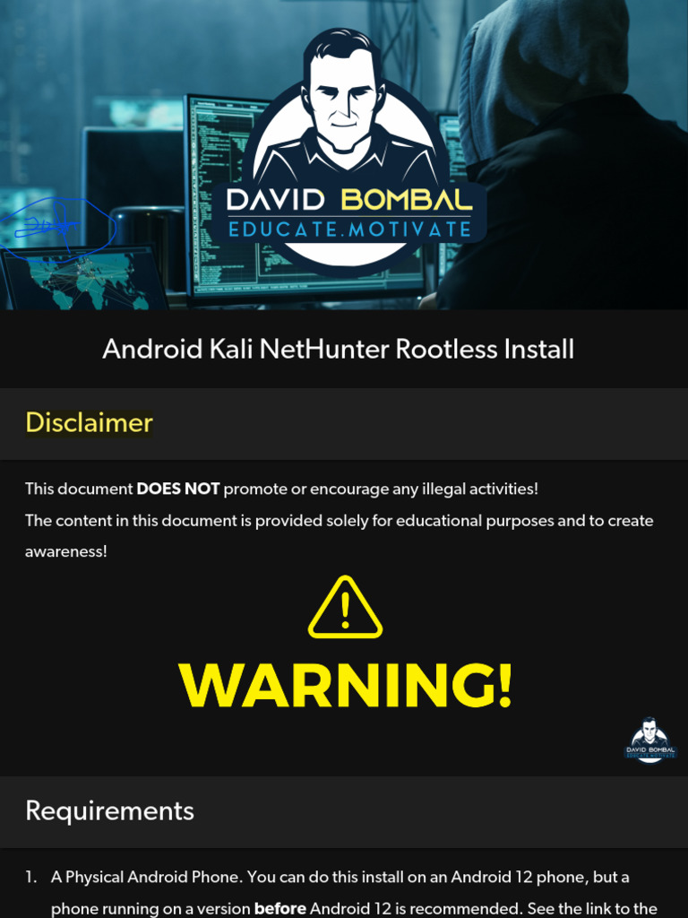 Android Kali NetHunter Install - V3[1] | PDF | Android (Operating ...