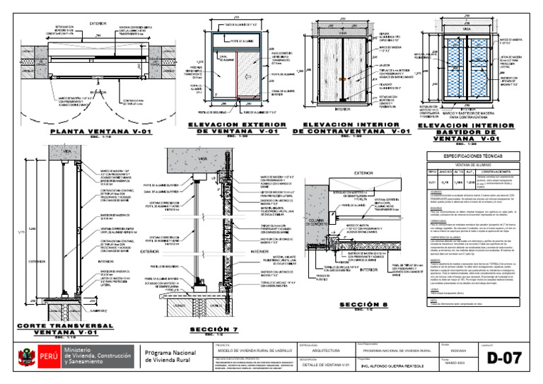 11 Detalle de Puertas y Ventanas-D-07 | PDF