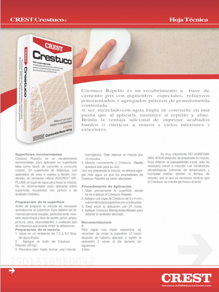 Ficha Tecnica Repello Gris Crestuco | PDF