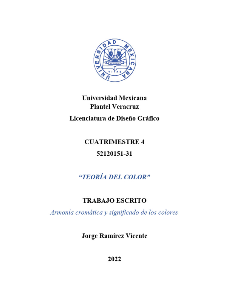Armonía Cromática y Significado de Los Colores | PDF
