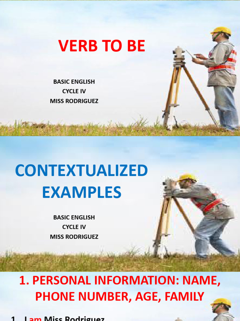 VERB TO BE | PDF