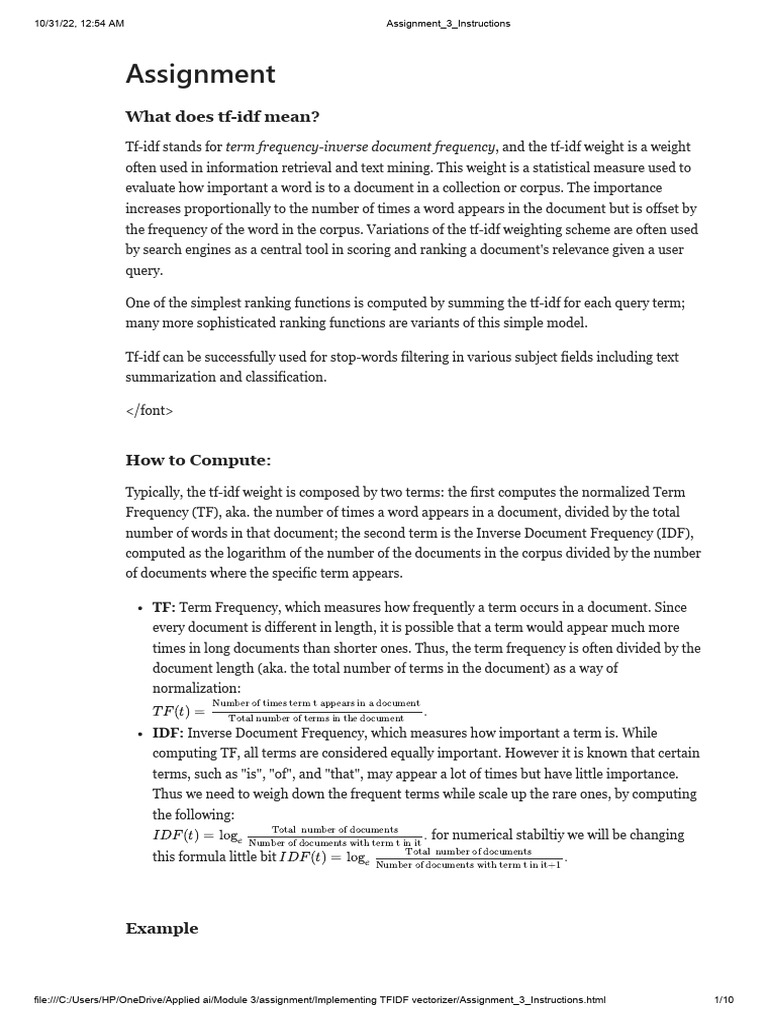 Assignment_3_Instructions | PDF