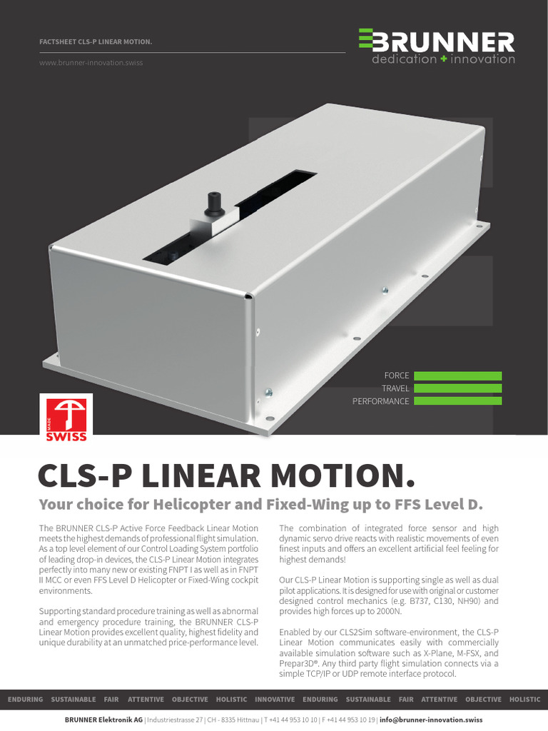 Brunner FactSheet CLSPLinear | PDF