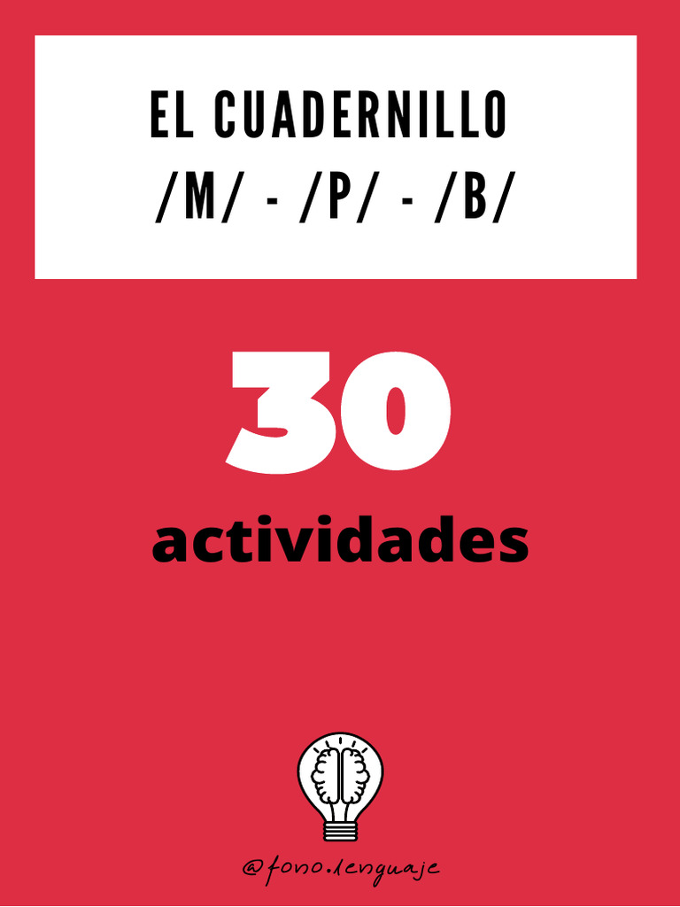 Cuadernillo de M, B y P @fono - Lenguaje | PDF