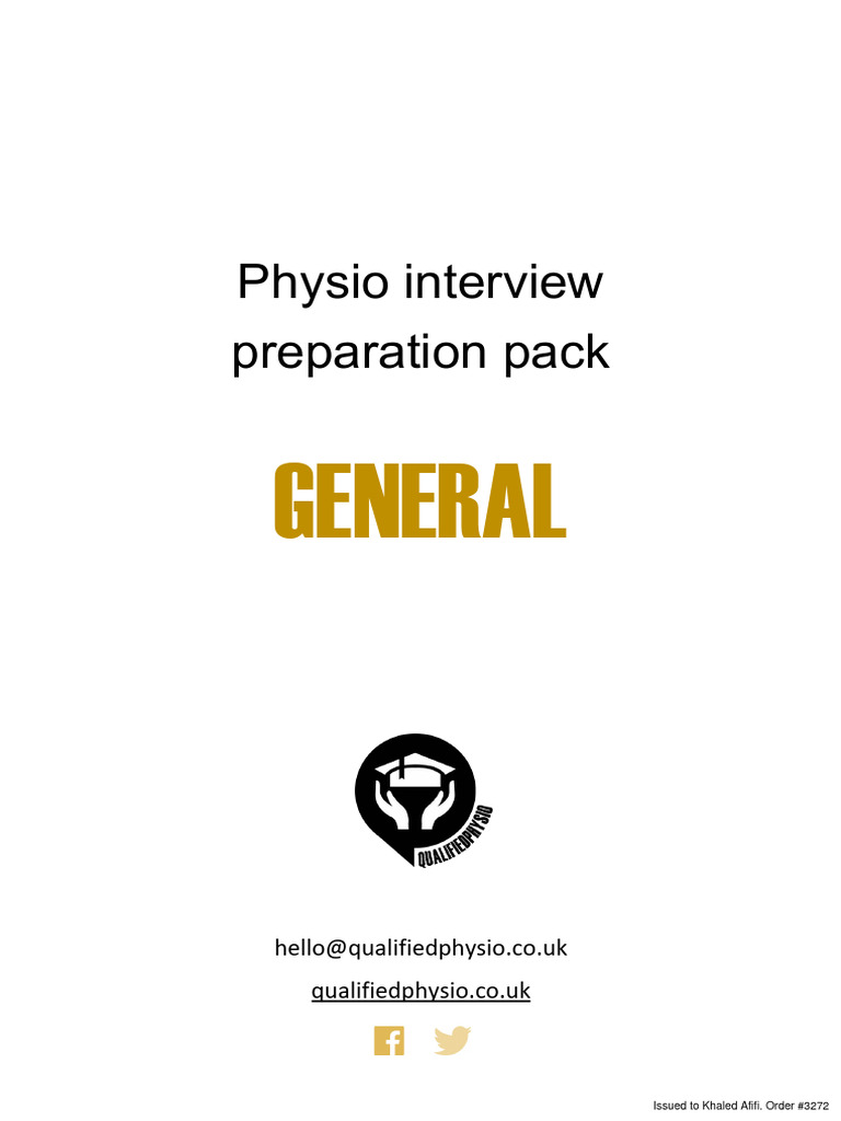 General Physio Interview Preparation Pack | PDF | Physical Therapy | National Health Service
