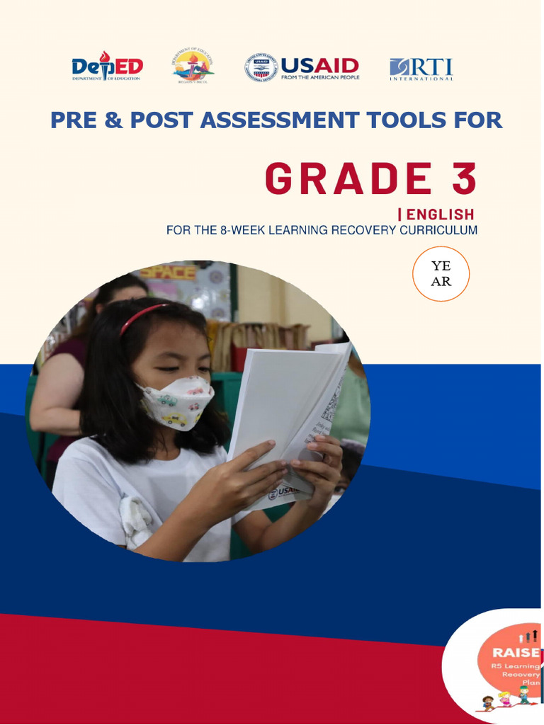 Pre Post Assessments in Grade 3 | PDF | Learning | Question