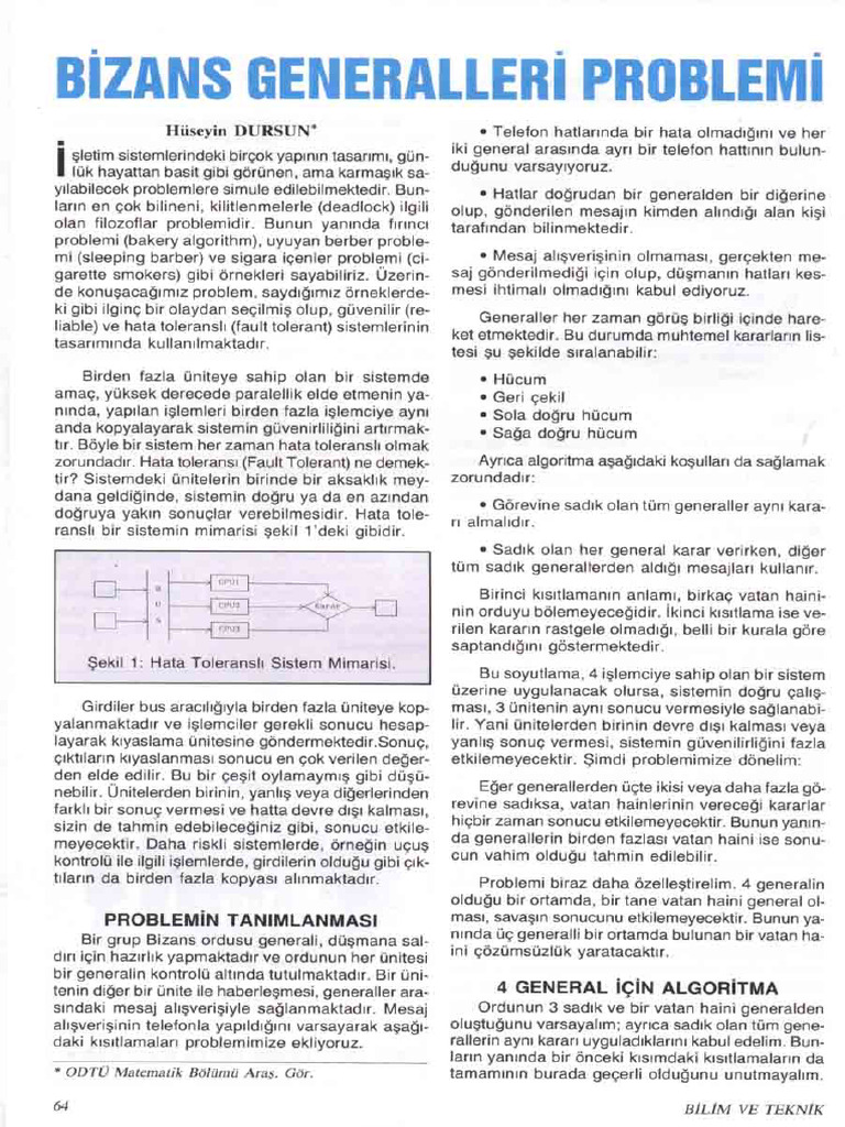 Bizans+Generalleri+Problemi | PDF