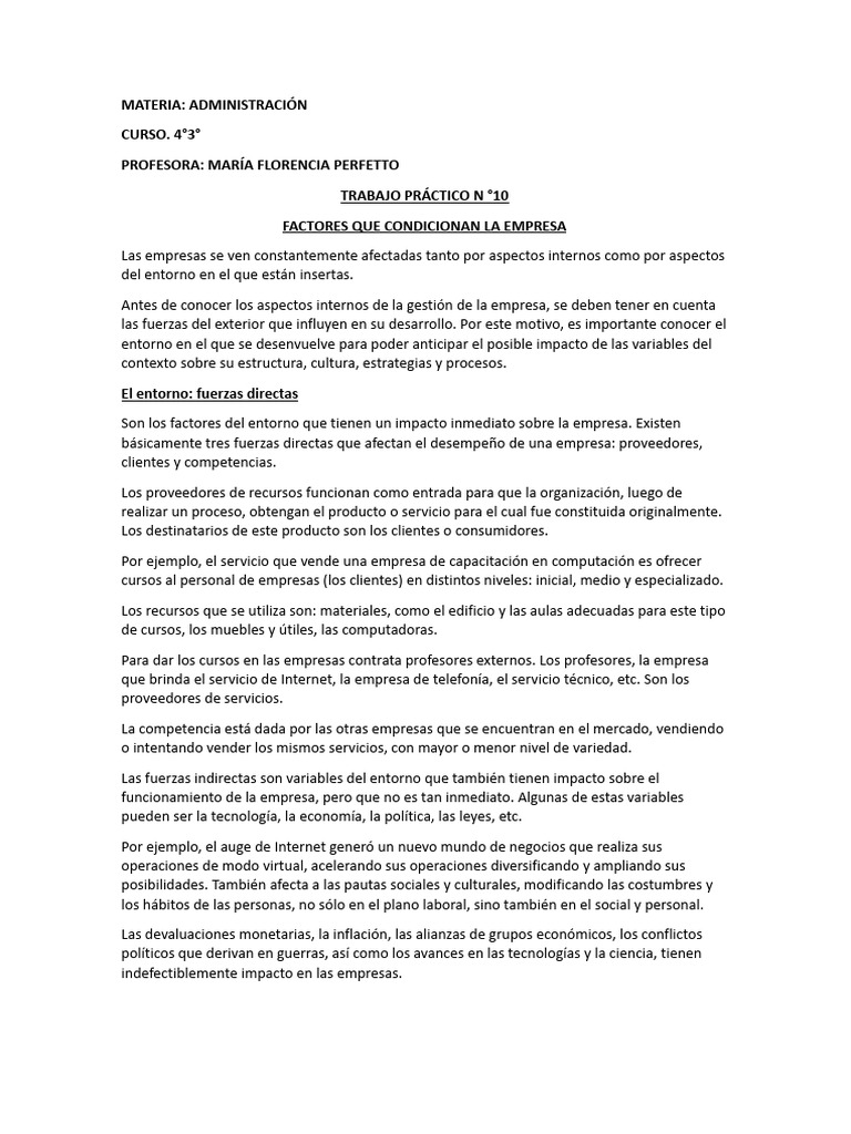 El Análisis Michel Porter.docx | PDF | Business | Mercado (economía)