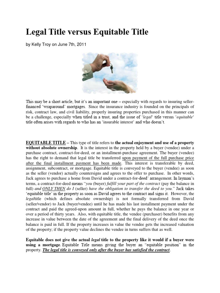 Equitable Title | PDF