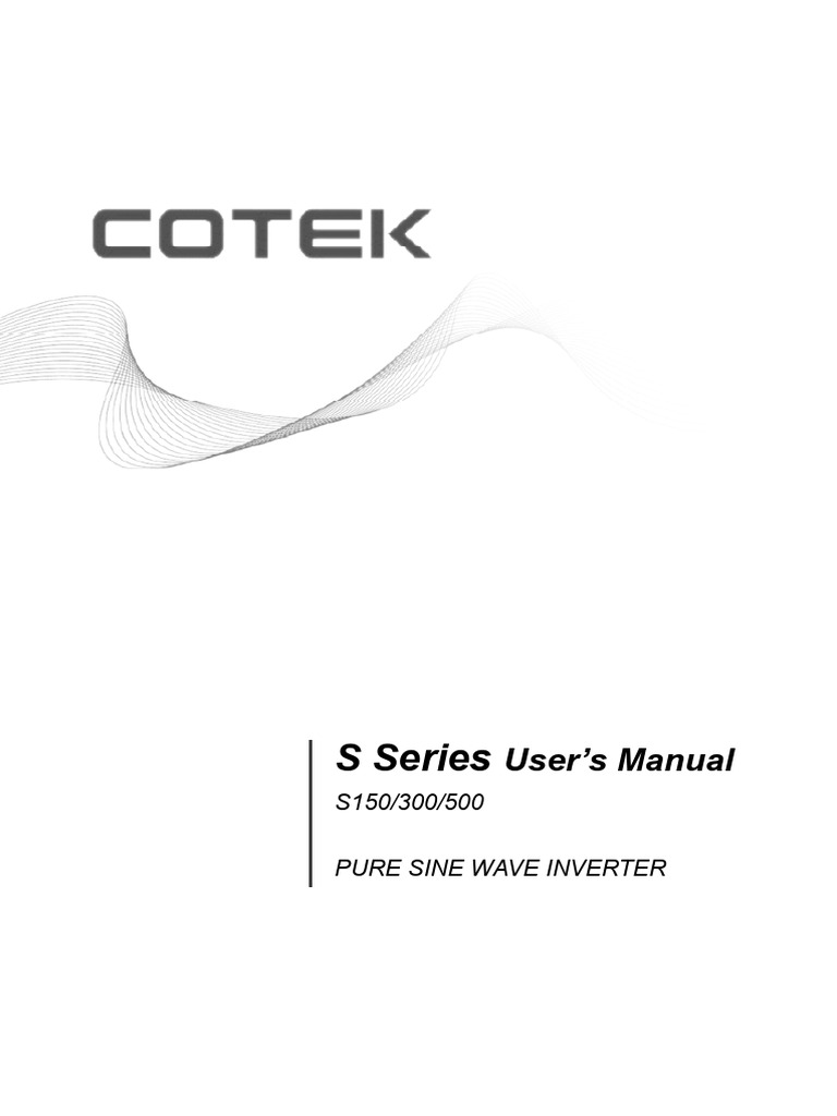 Cotek Inverter Manual | PDF
