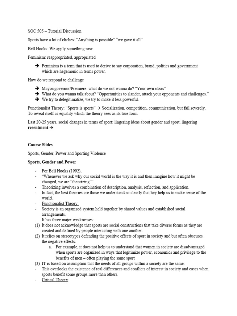 SOC 505 Week 6 | PDF