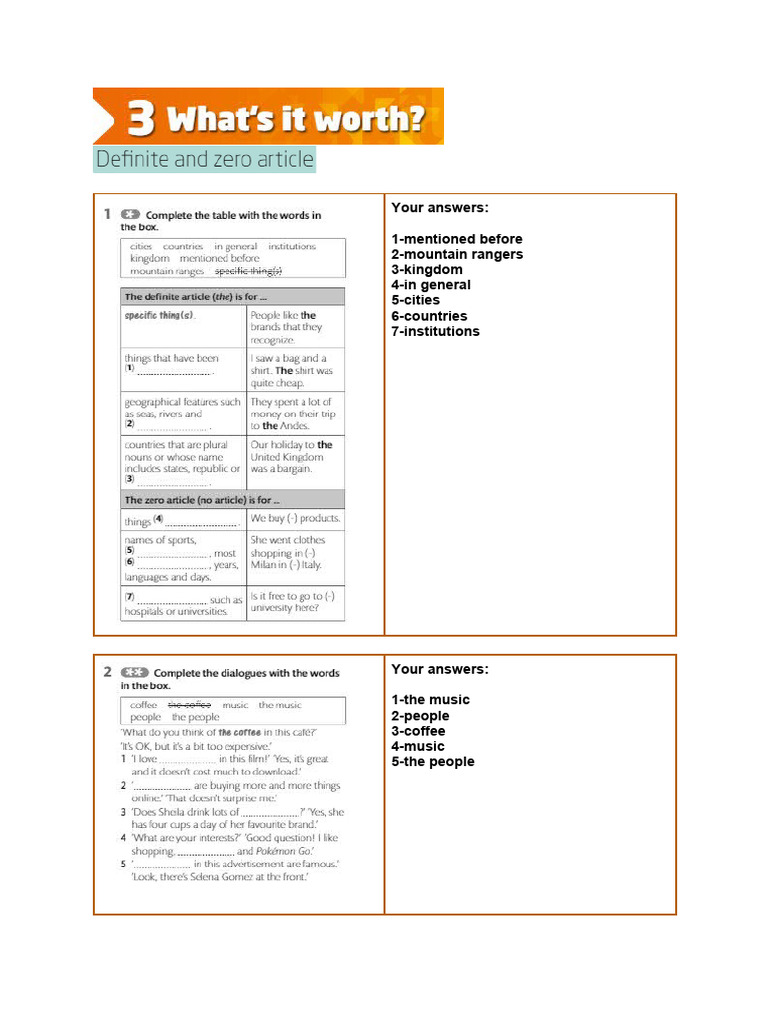 U3 Grammar Consolidation | PDF