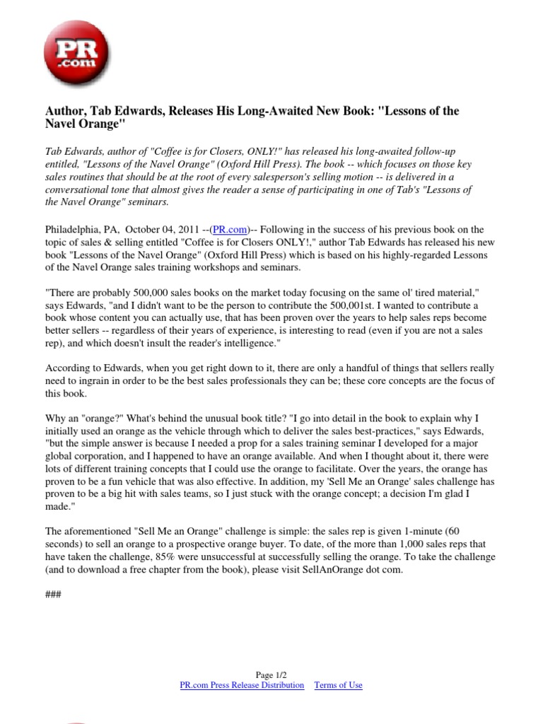 Author, Tab Edwards, Releases His Long-Awaited New Book: "Lessons of ...