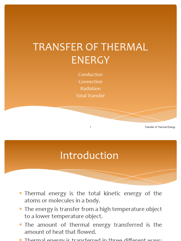 6.2 Transfer of Thermal Energy | PDF | Thermal Conduction | Heat Transfer