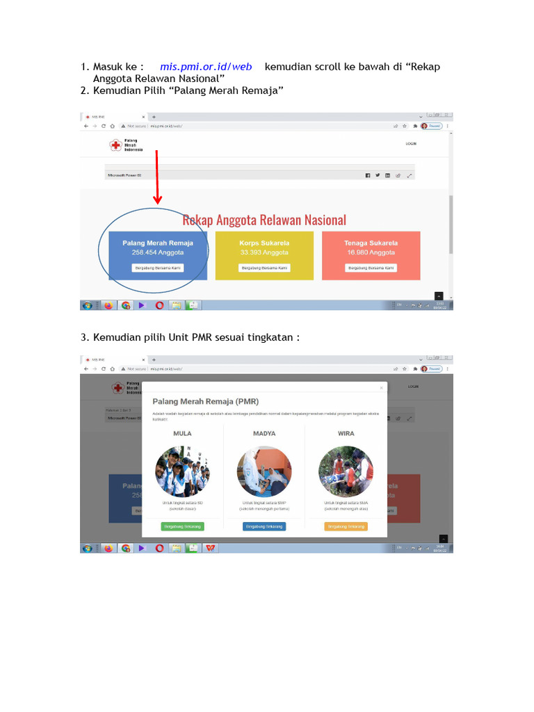 Cara Masuk Ke Mis PMI | PDF