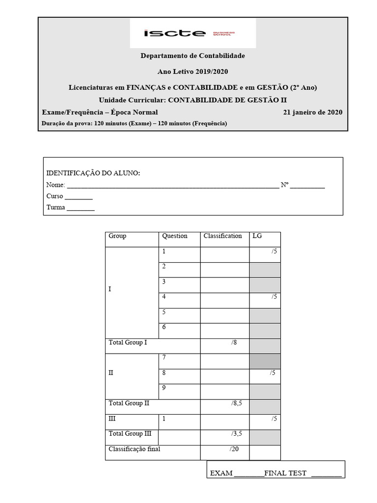 CGII 2019-2020 Solution - FreqExame - Students | PDF | Cost Of Goods ...