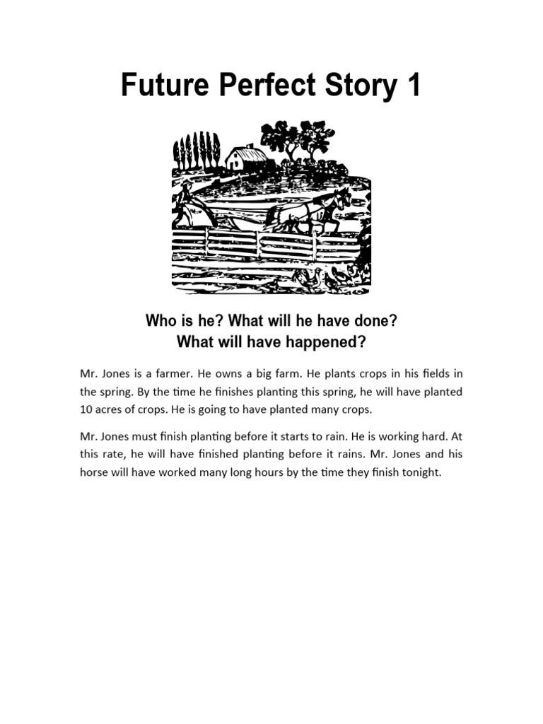 Future Perfect Story 1 | PDF | Question | Languages