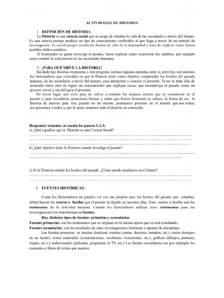 TP Historia y Geografia 1er Año Cpem 63 | PDF