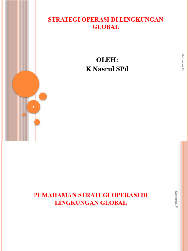 Alternatif Strategi Operasi Global | PDF