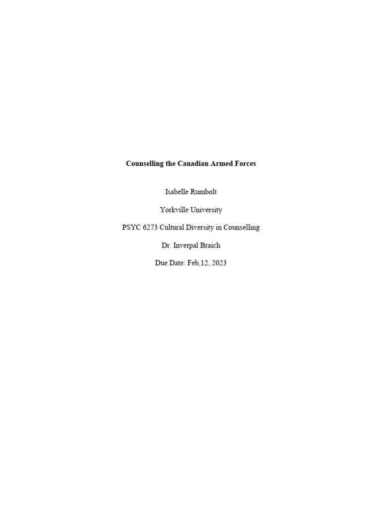 Final Paper PSYC 6273 | PDF