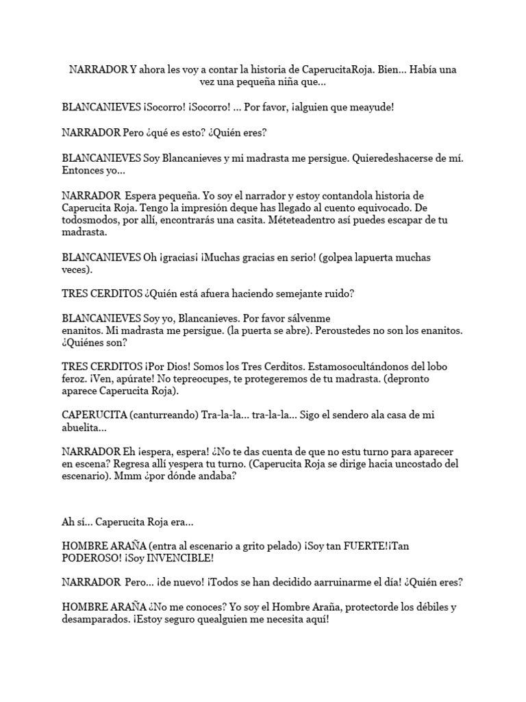 Un Cuento Loco | PDF | Caperucita Roja | Blanco como la nieve