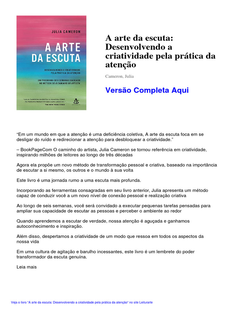 A Arte de Escutar | PDF