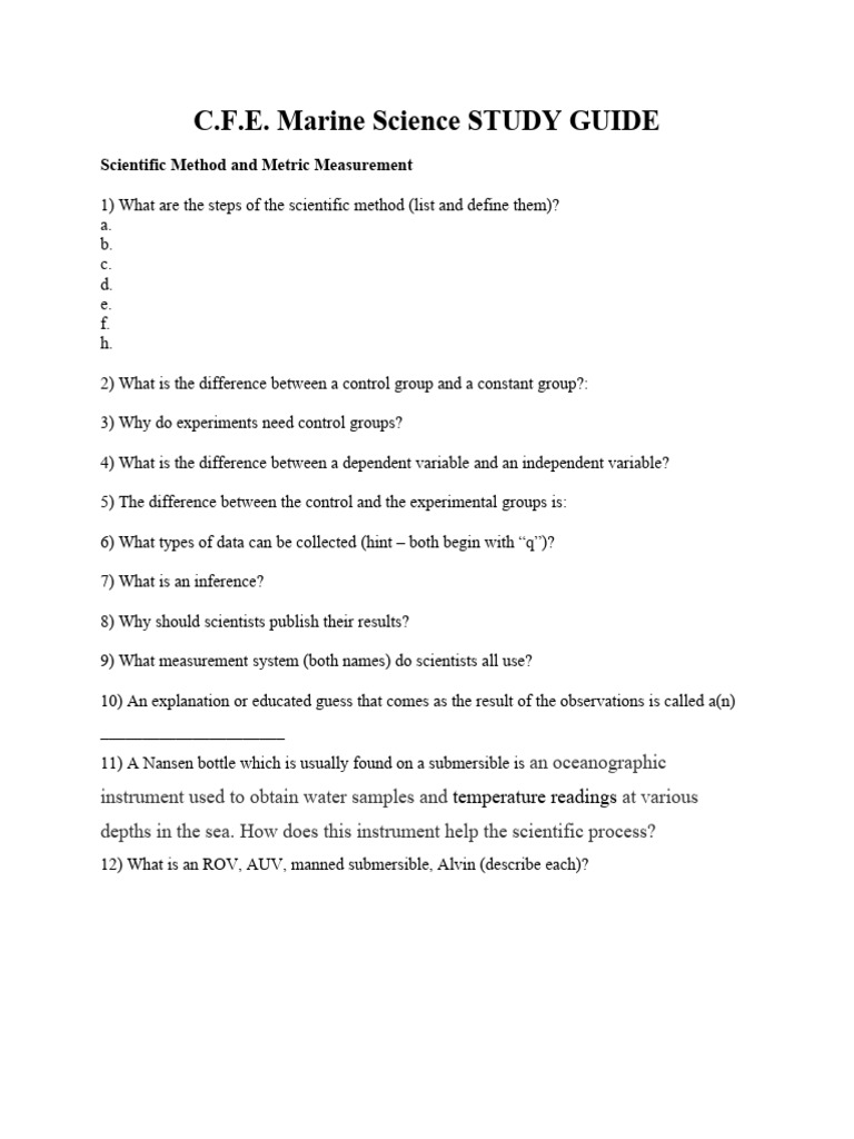 CFE #1 Marine 2 | PDF