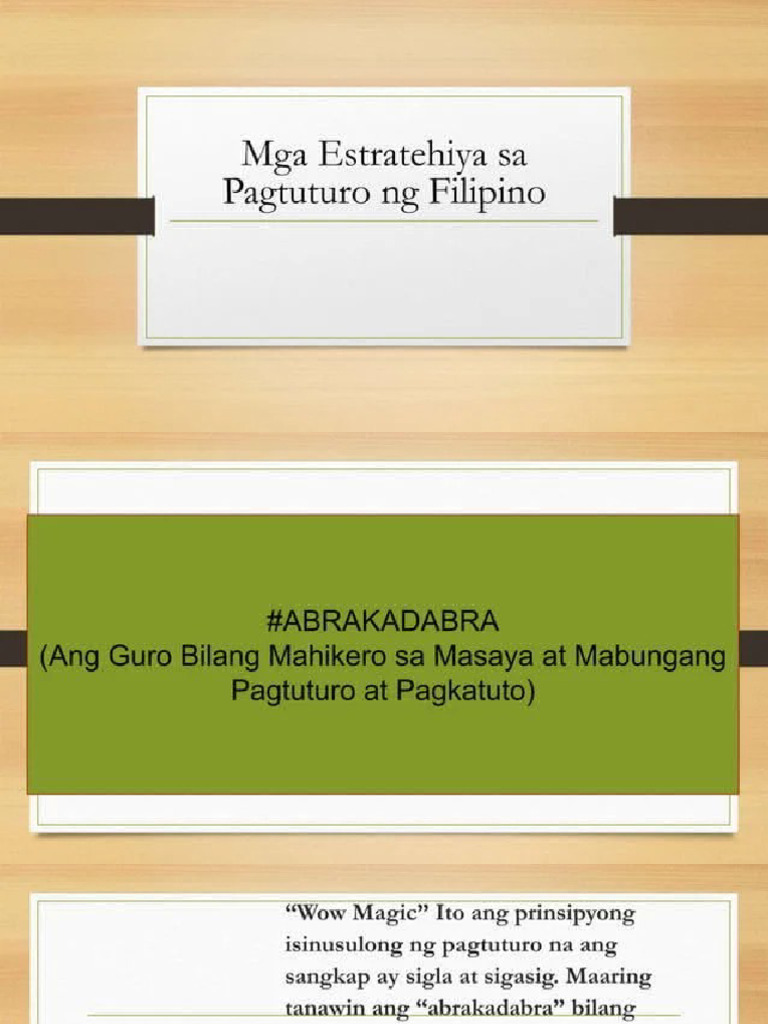 Estratehiya Sa Pagtuturo | PDF