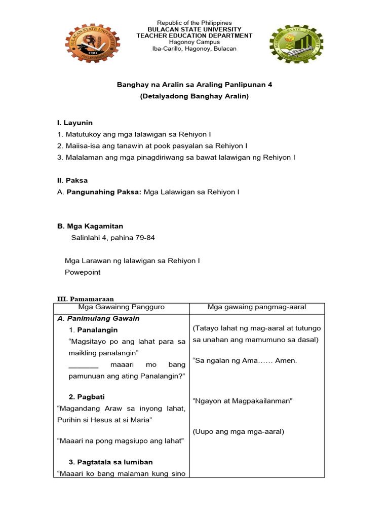 Detailed Lesson Plan A.P 4 | PDF
