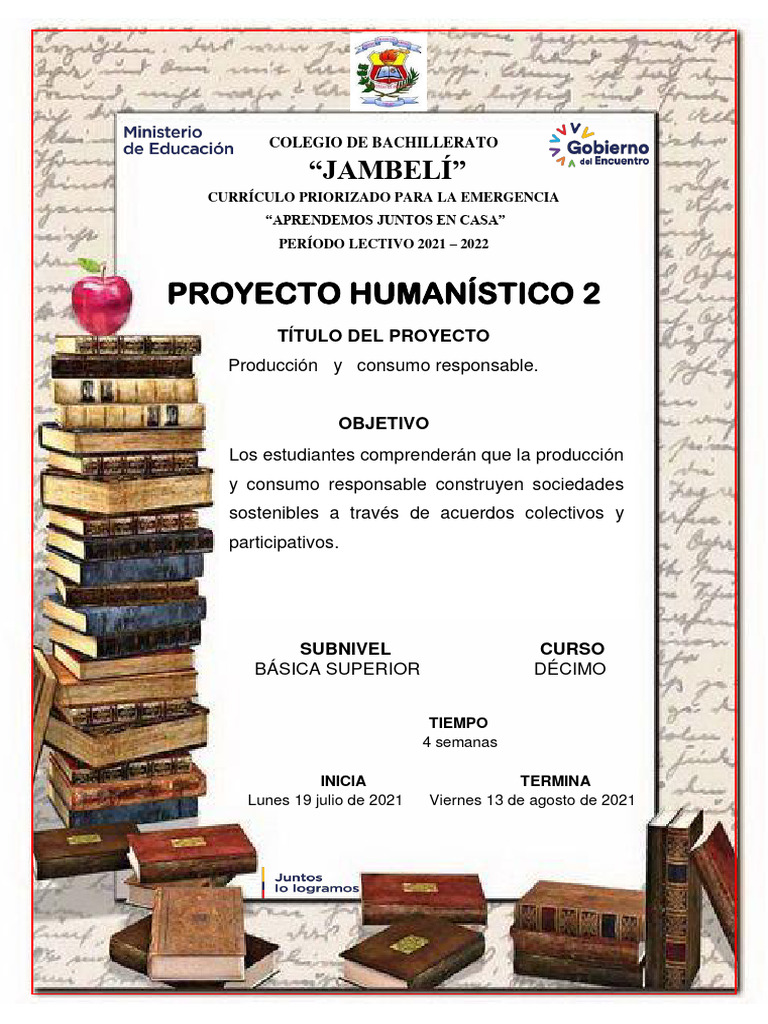 Proyecto Humanístico 2 - 10mo | PDF | Teatro | Sociedad