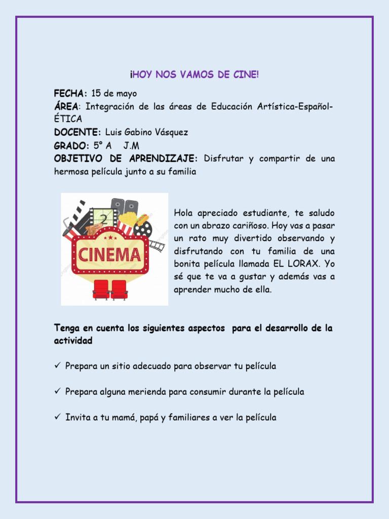 Actividad Pelicula | PDF