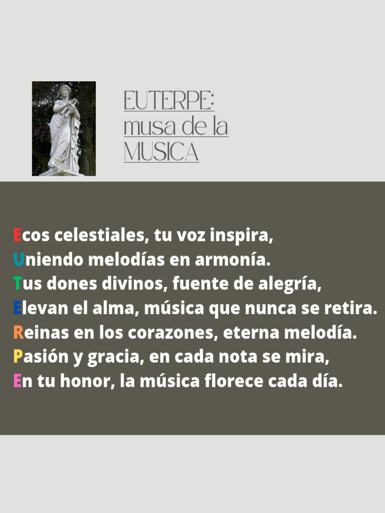 Euterpe Musa de La Musica (50 × 60 CM) | PDF
