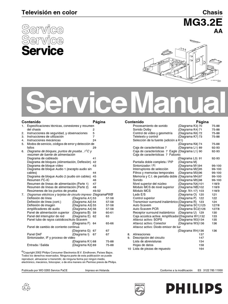 Philips MG3.2E AA Service ID6284 | PDF