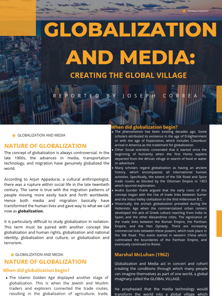 Globalization and Media | PDF | Printing | Globalization