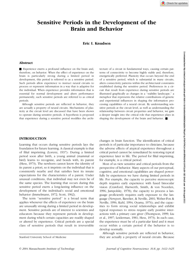 Literatura Complementaria Clase Periodos Criticos 1 | PDF